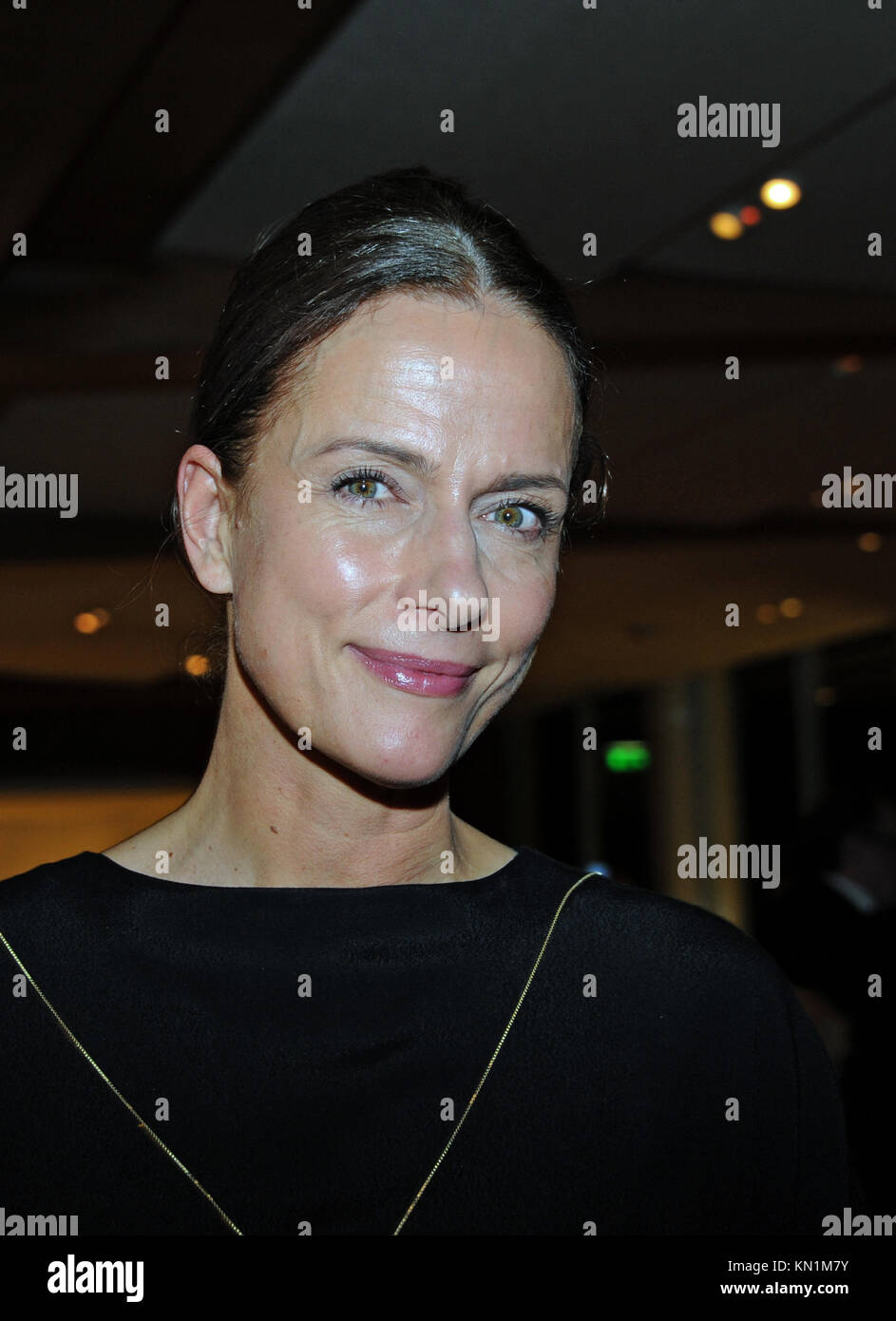 The actress Claudia Michelsen smiles at the traditional Advent meal of ...