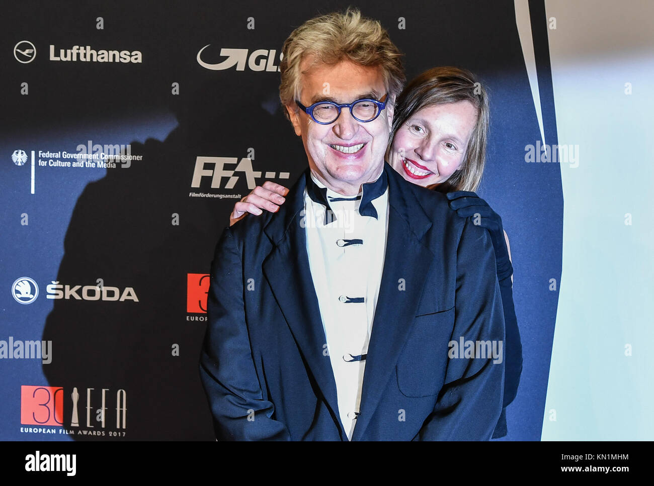 Berlin, Germany. 9th Dec, 2017. Director Wim Wender and his wife Donata ...