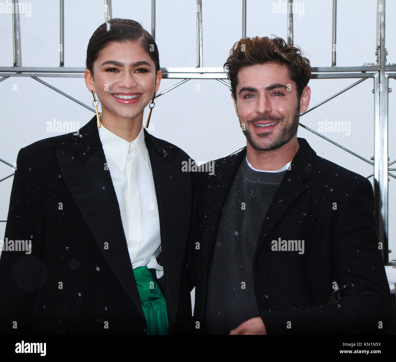 New York, NY, USA. 9th Dec, 2017. Zendaya, Zac Efron pictured as the ...
