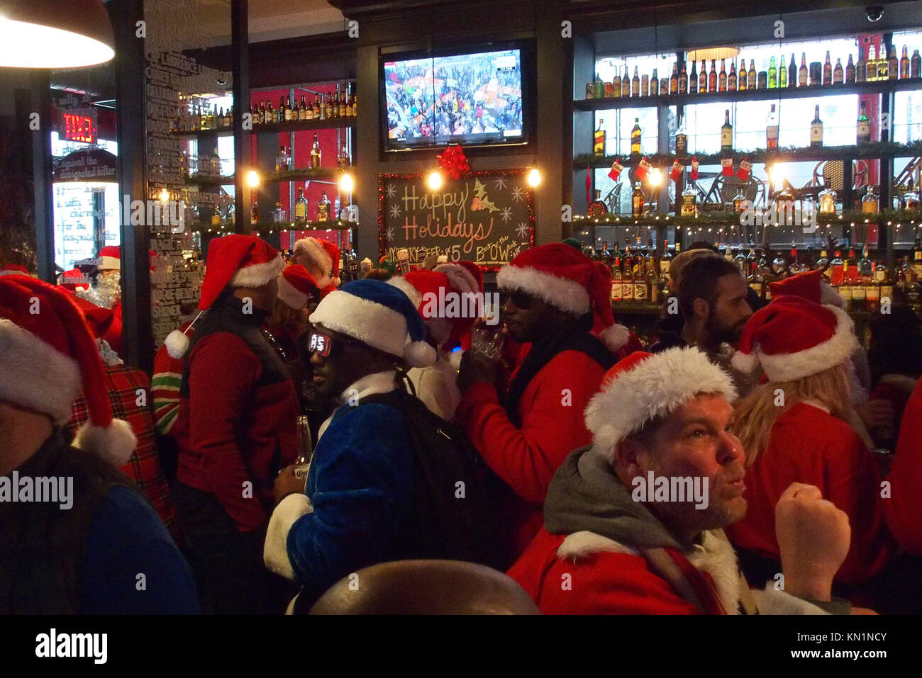New York, New York, USA. 9th Dec, 2017. SantaCon 2017 New York City ...