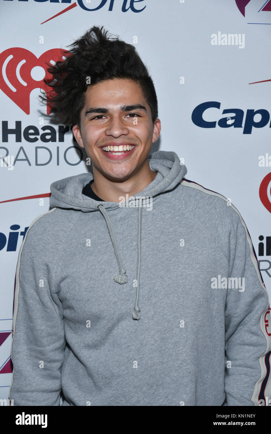 Alex Aiono attends the Z100's Jingle Ball 2017 press room on December 8 ...