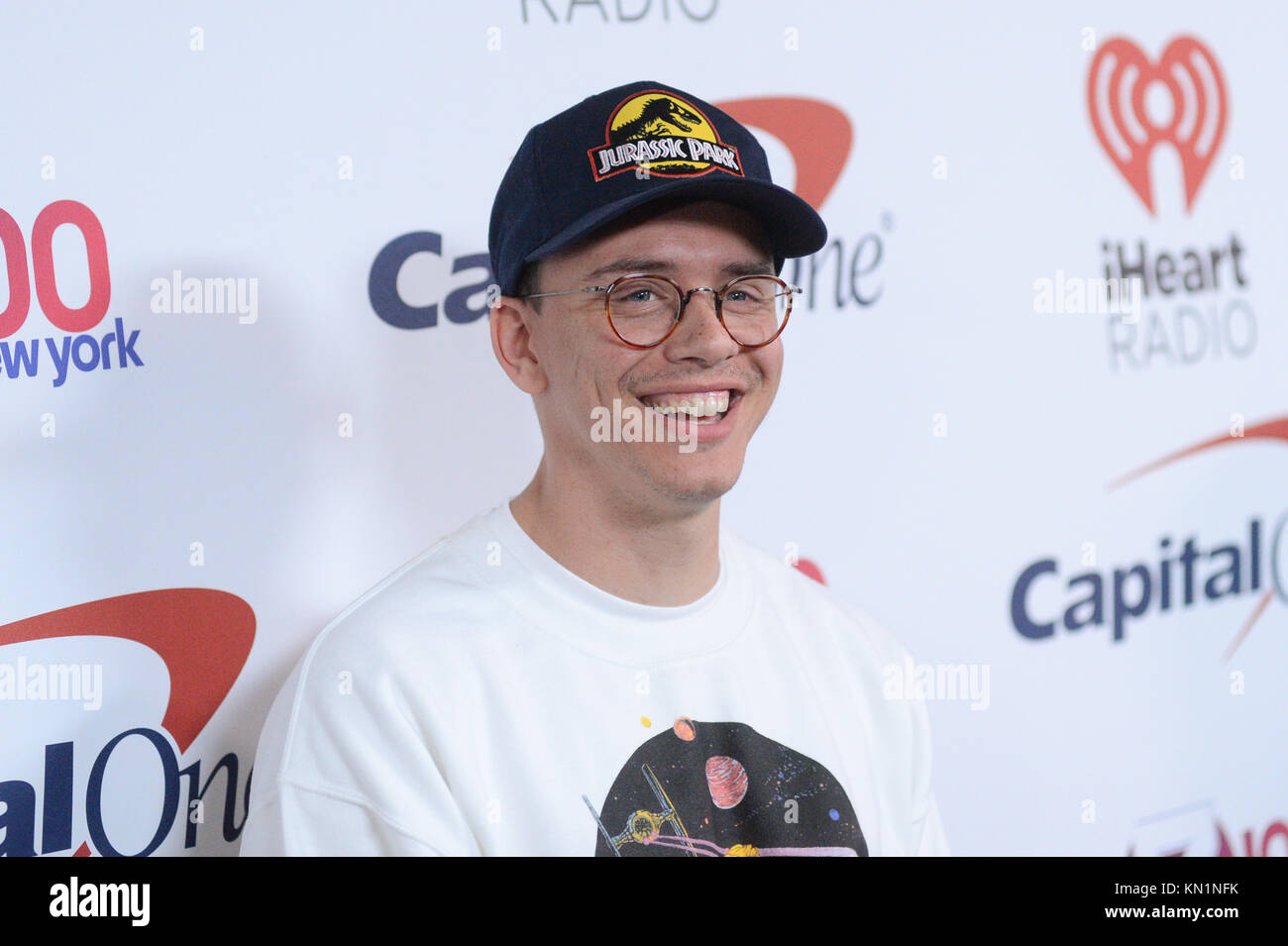Logic attends the Z100's Jingle Ball 2017 press room on December 8 ...