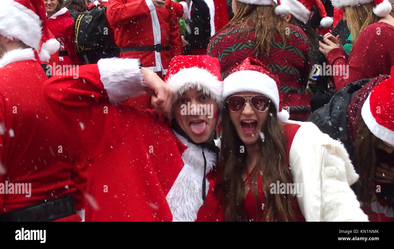 New York, New York, USA. 9th Dec, 2017. SantaCon 2017 New York City ...