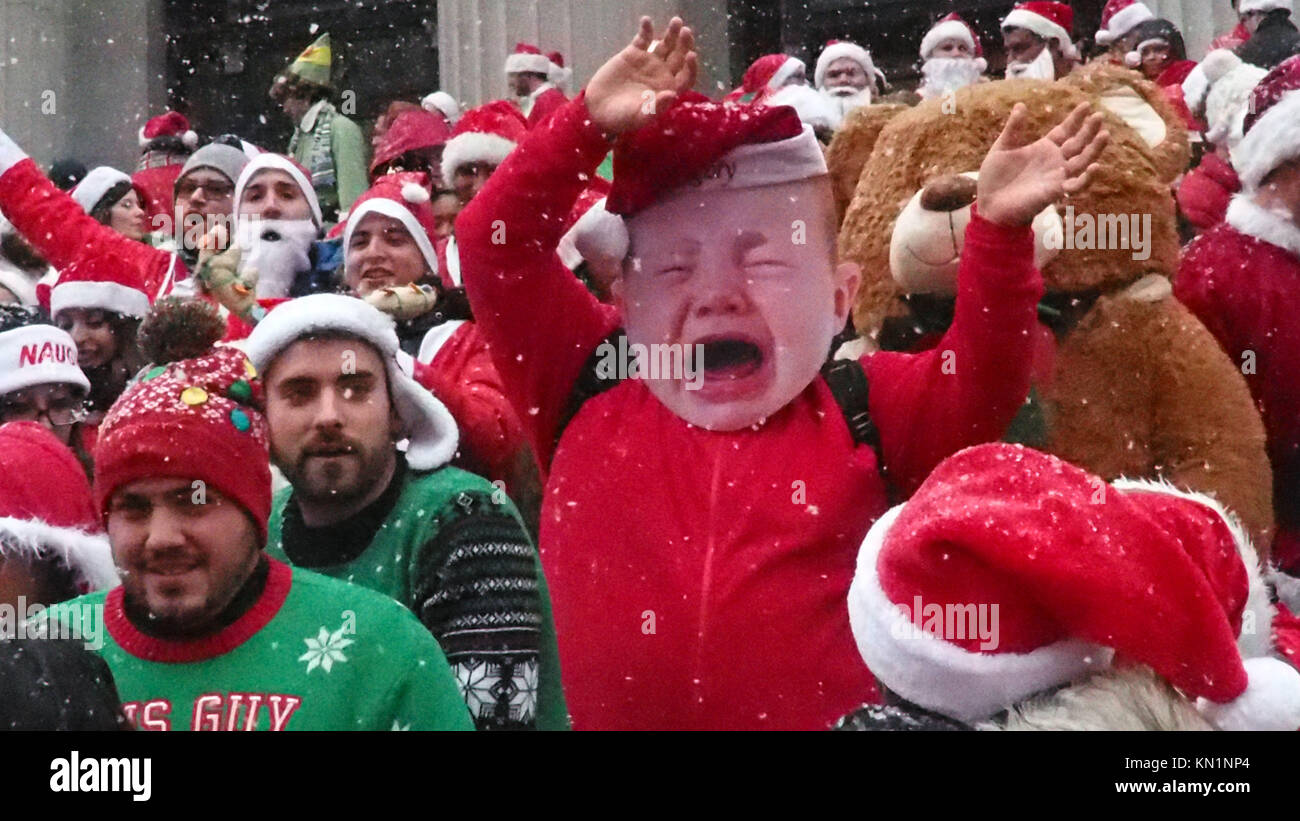 New York, New York, USA. 9th Dec, 2017. SantaCon 2017 New York City ...