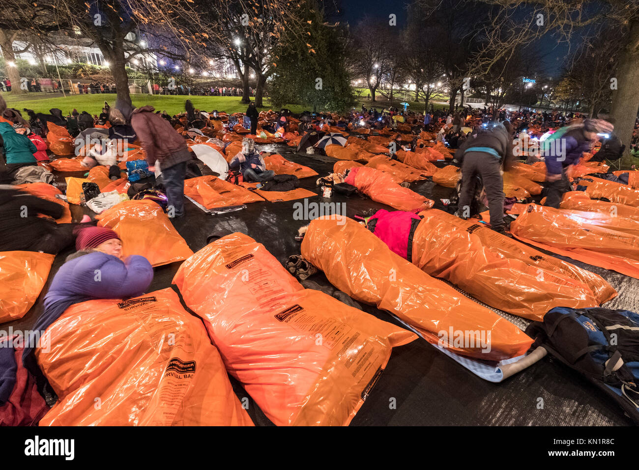 Edinburgh, Scotland, UK. 09th Dec, 2017. Sleep in the Park, held in ...