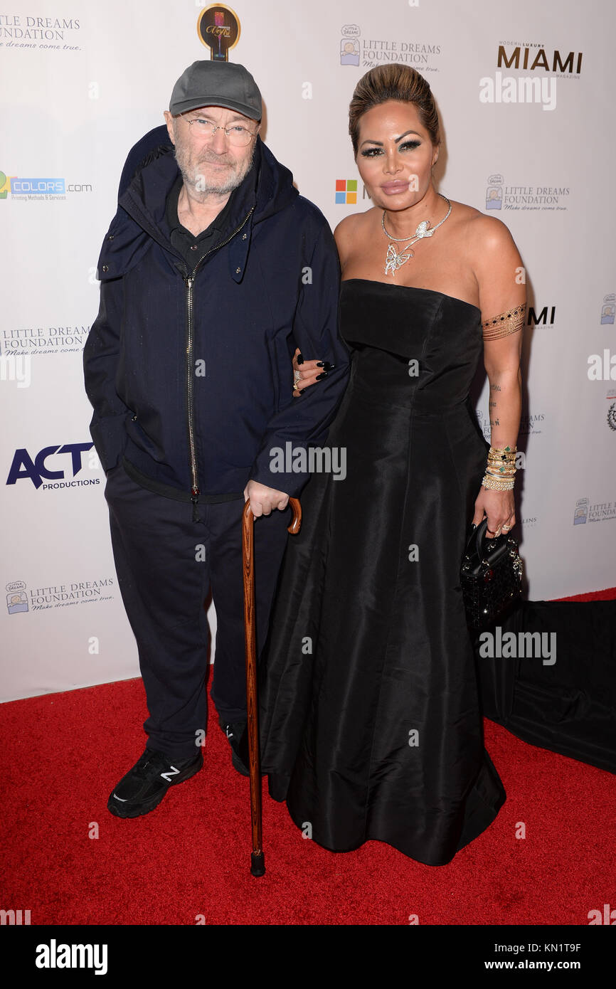 Miami Beach, FL, USA. 09th Dec, 2017. Phil Collins and Orianne Collins ...