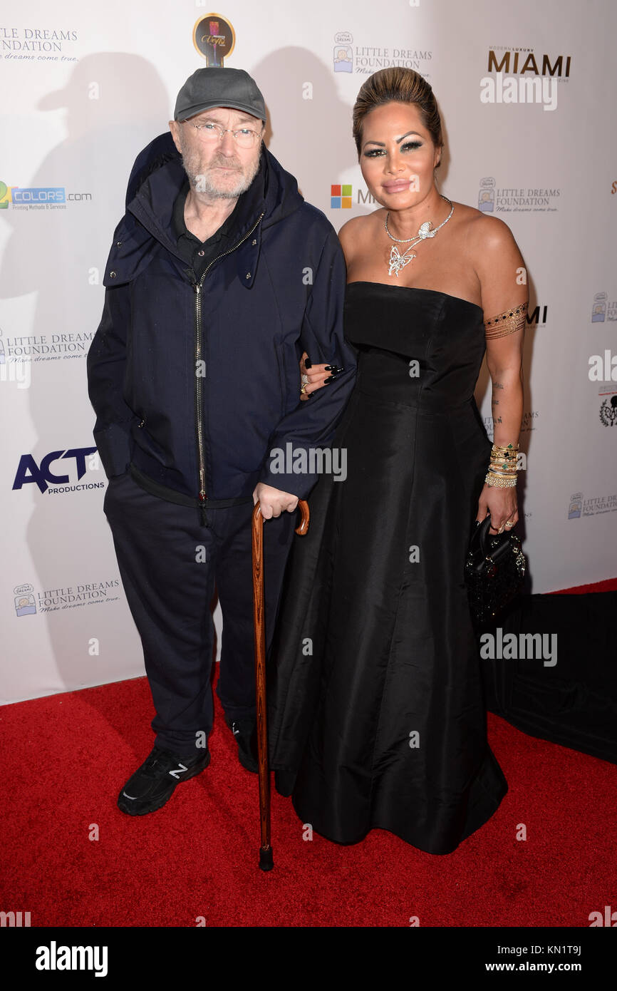 Miami Beach, FL, USA. 09th Dec, 2017. Phil Collins and Orianne Collins ...