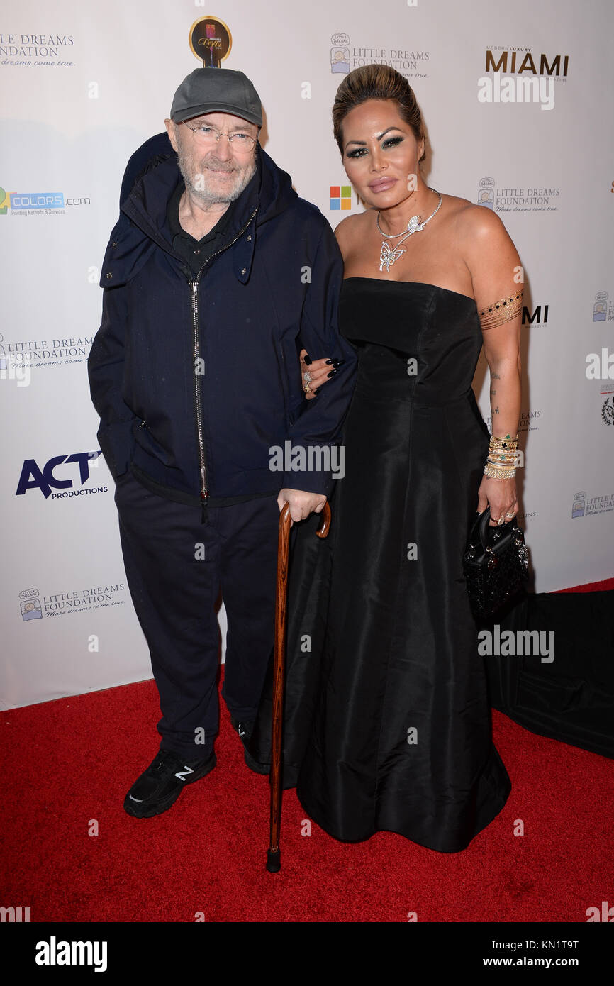 Miami Beach, FL, USA. 09th Dec, 2017. Phil Collins and Orianne Collins ...