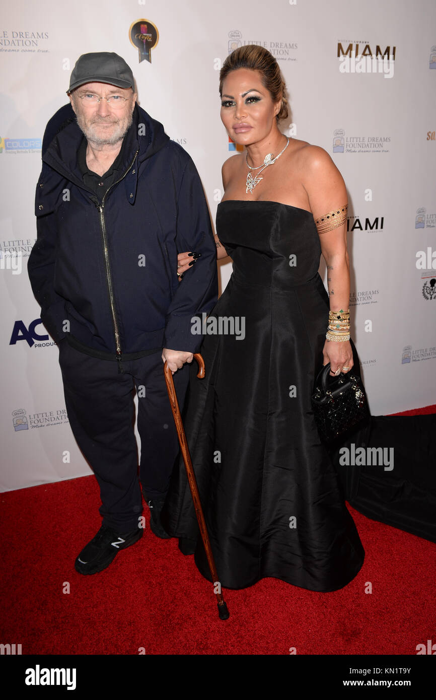 Miami Beach, FL, USA. 09th Dec, 2017. Phil Collins and Orianne Collins ...