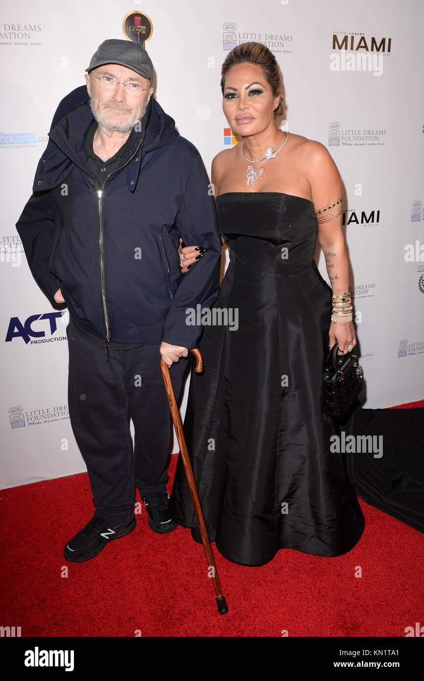 Miami Beach, FL, USA. 09th Dec, 2017. Phil Collins and Orianne Collins ...