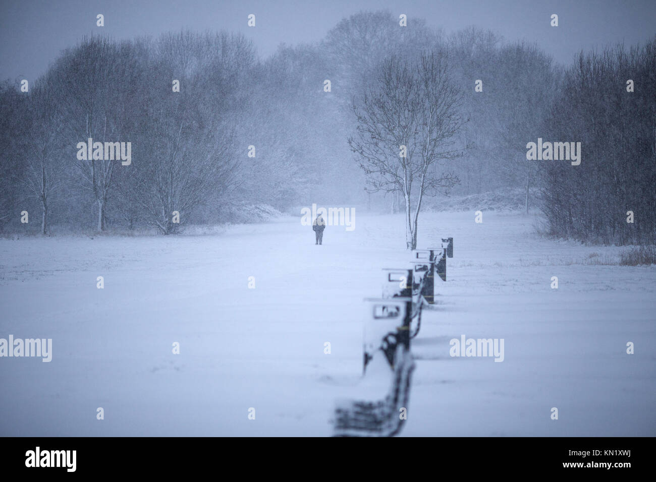Birmingham, UK. 10th Dec, 2017. Snow, Birmingham, Sheldon Country Park ...