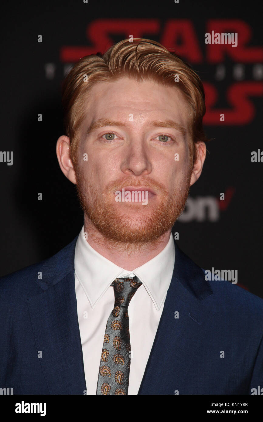 Los Angeles, USA. 09th Dec, 2017. Domhnall Gleeson 12/09/2017 The World ...