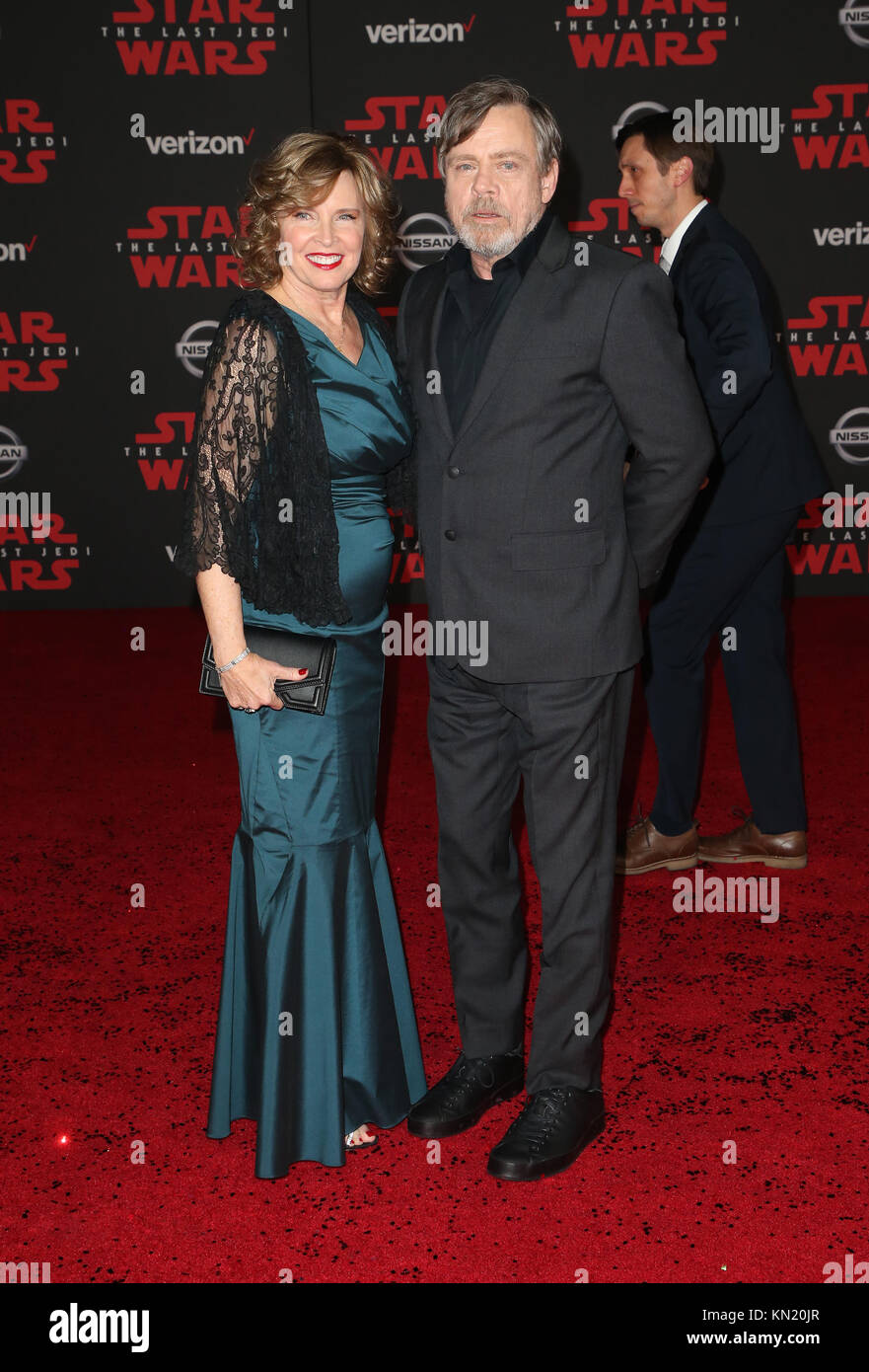 LOS ANGELES, CA - DECEMBER 9: Mark Hamill, Marilou Hamill, at Premiere ...