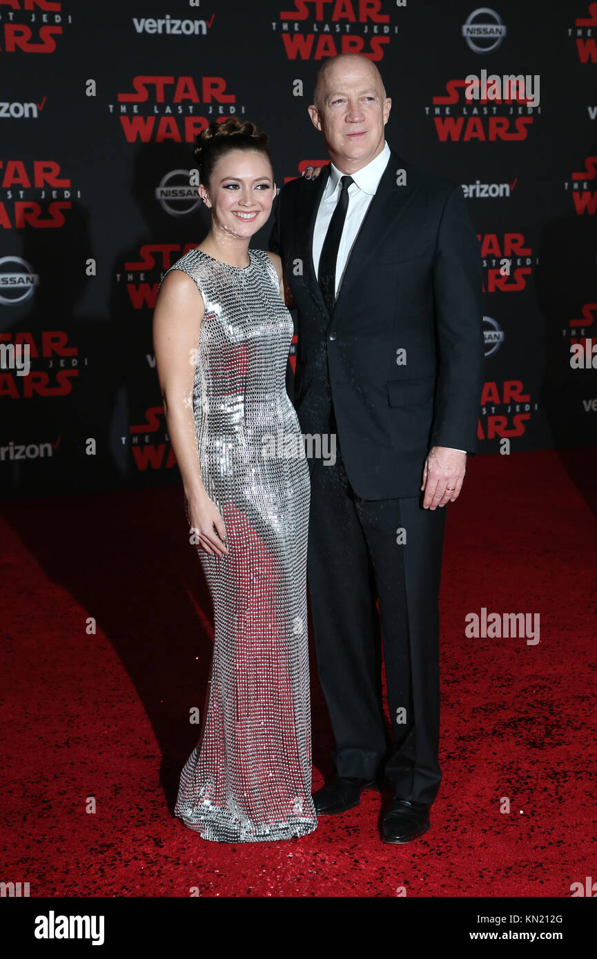 Los Angeles, Ca, USA. 9th Dec, 2017. Billie Lourd, Bryan Lourd, at ...