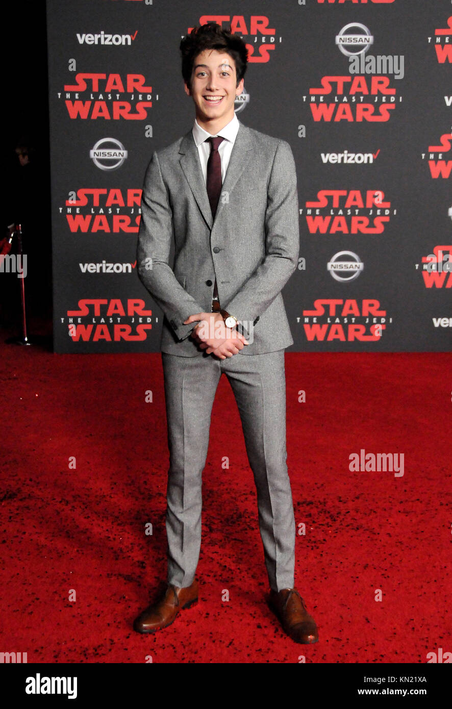 Los Angeles, USA. 09th Dec, 2017. Actor Milo Manheim attends the World ...