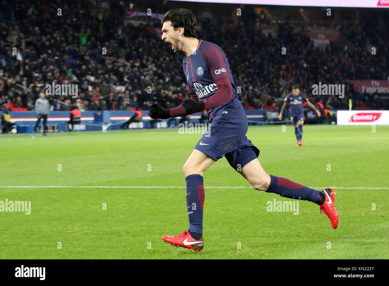 Paris, France. 9th Dec, 2017. Javier Pastore during the French Ligue 1 ...