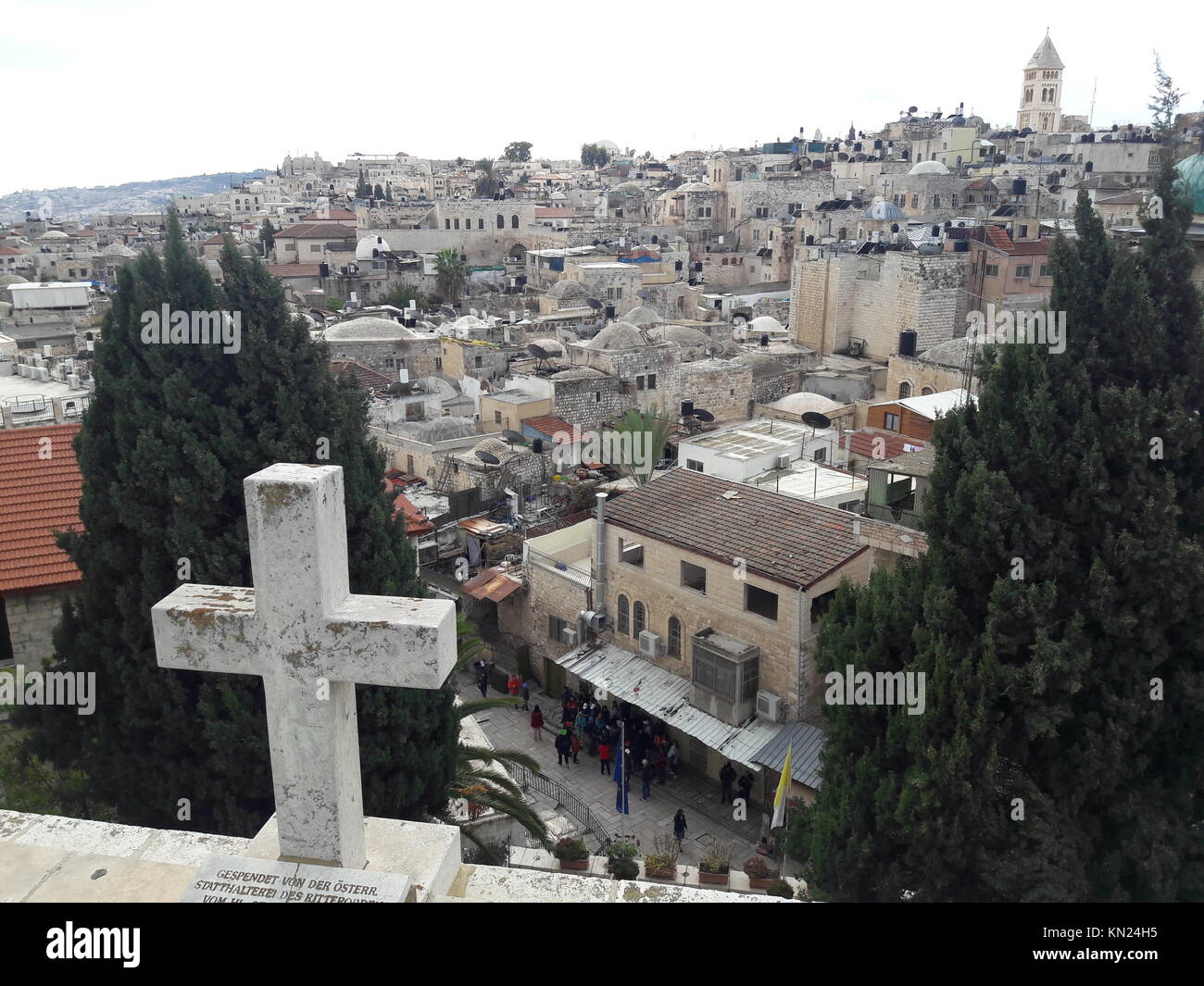 Picture of the Old City of Jerusalem, Israel, taken from the terrace of ...