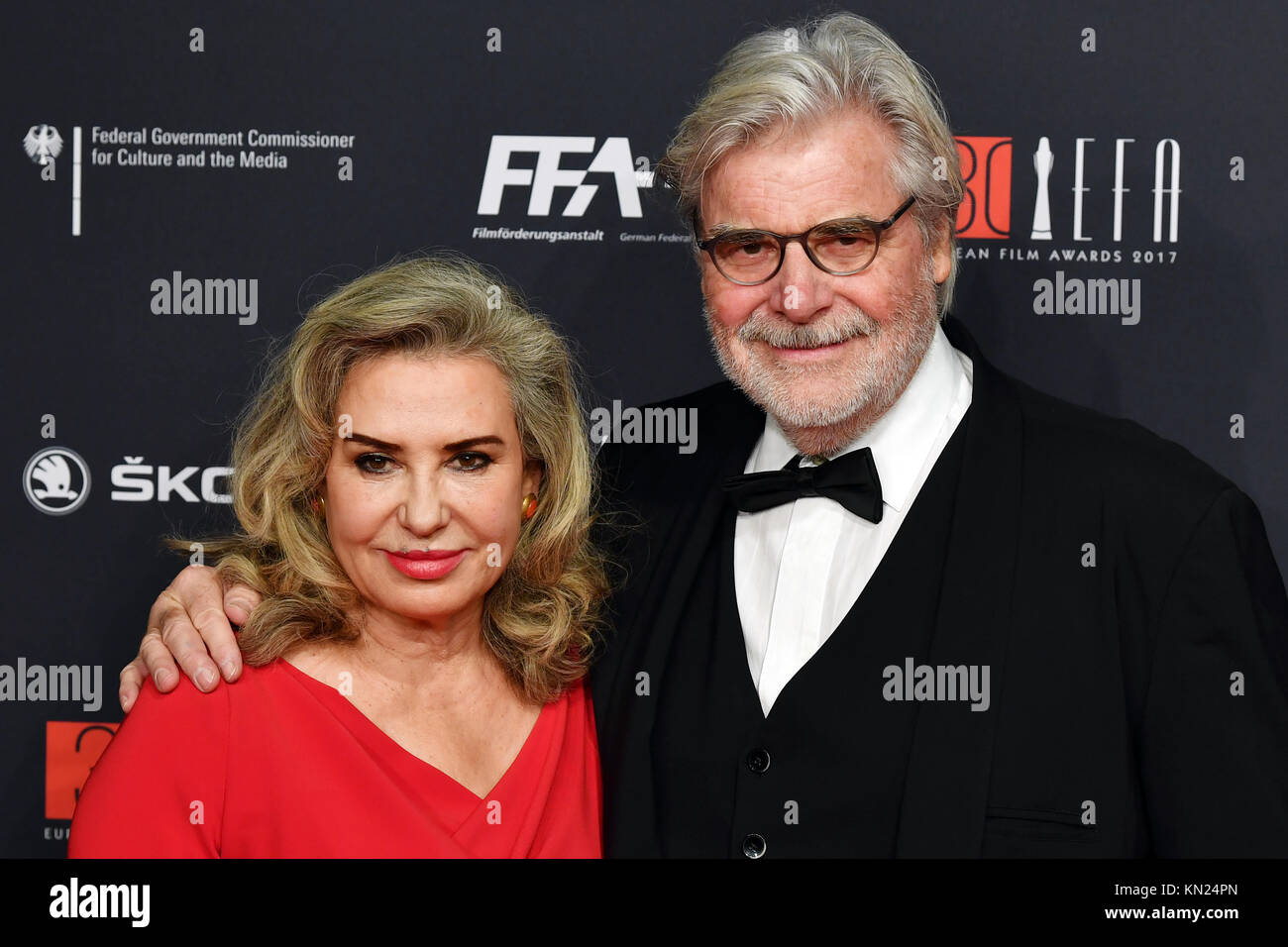 Berlin, Germany. 9th Dec, 2017. Peter Simonischek and his wife Brigitte ...