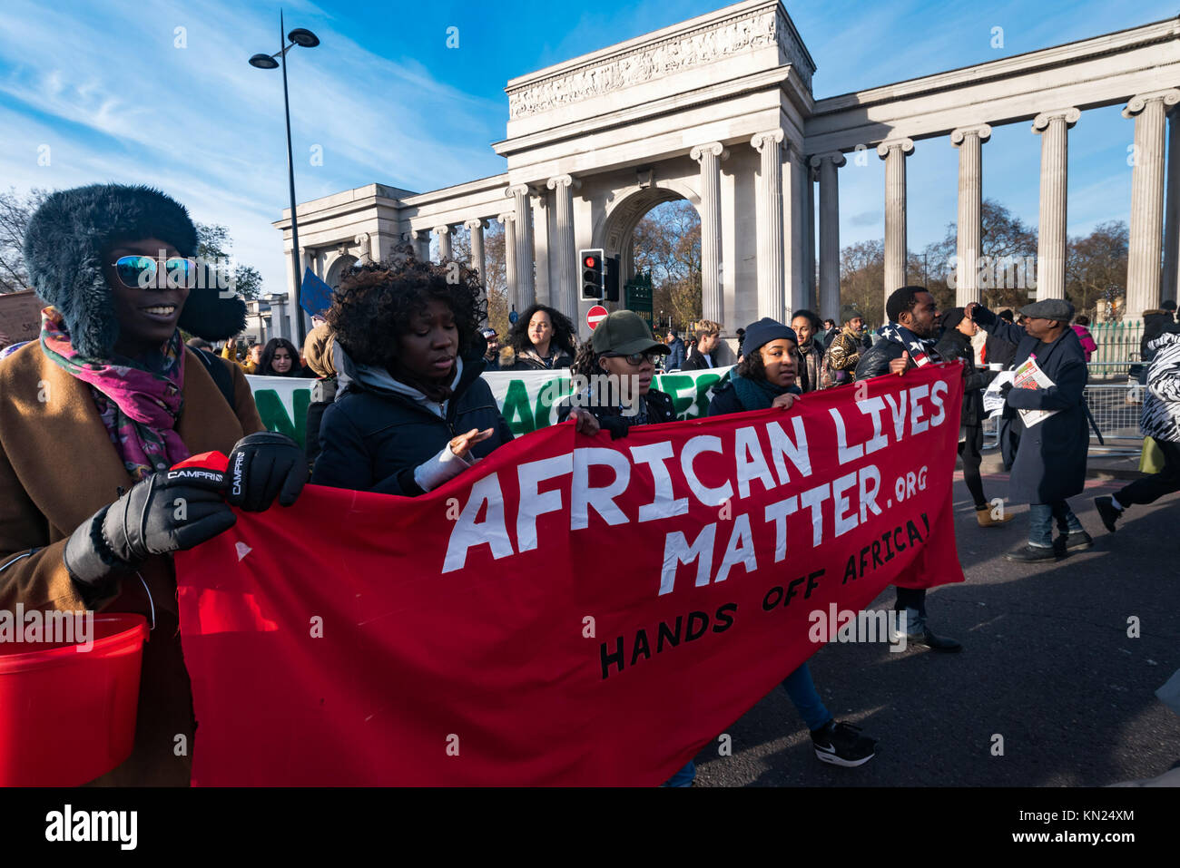 December 9, 2017 - London, UK. 9th December 2017. A man in white robes ...