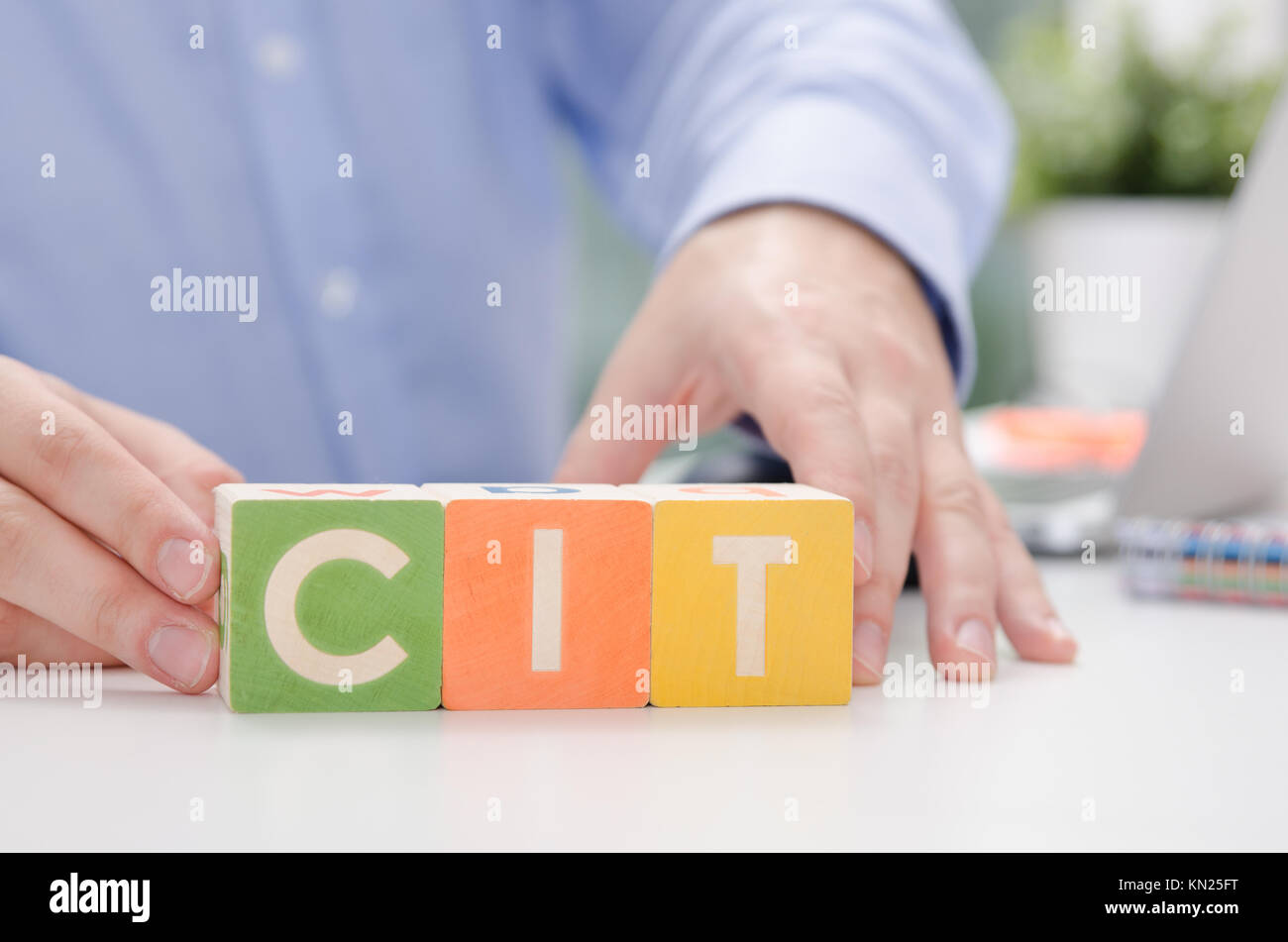 CIT word with colorful blocks. polish tax money business finance cost ...