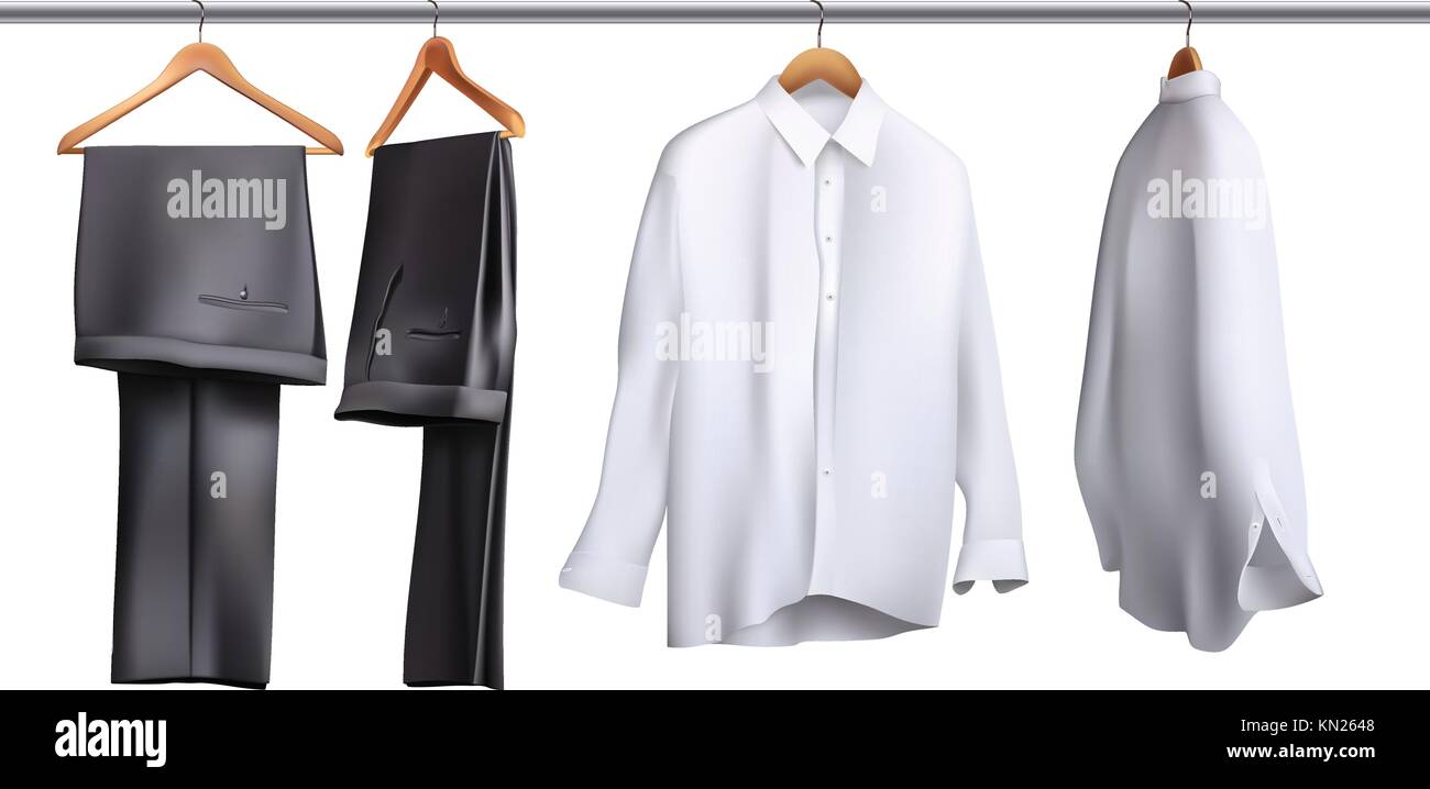 Clothes hanging in front Stock Vector Images - Alamy