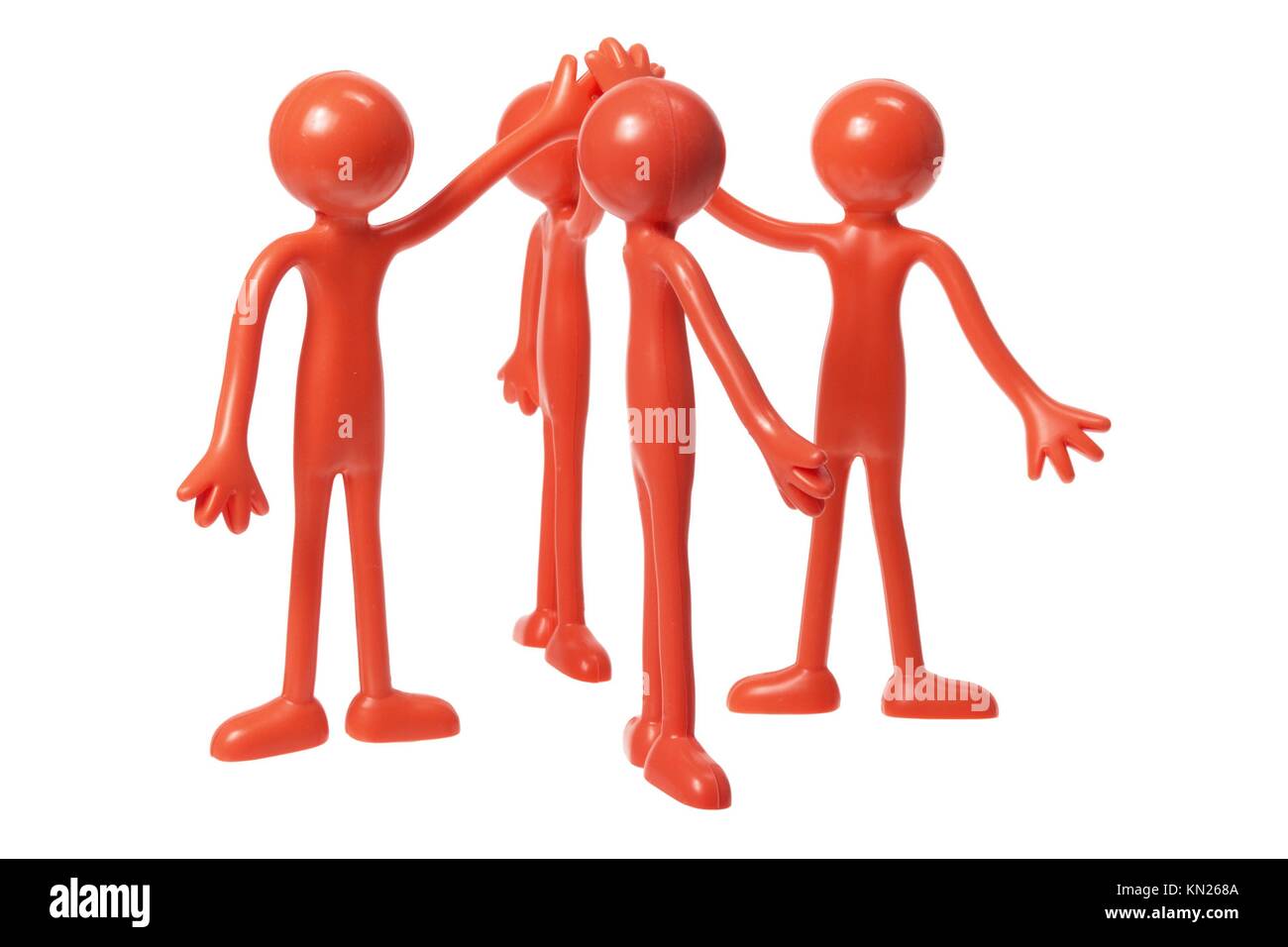 Rubber Figures on White Background Stock Photo - Alamy