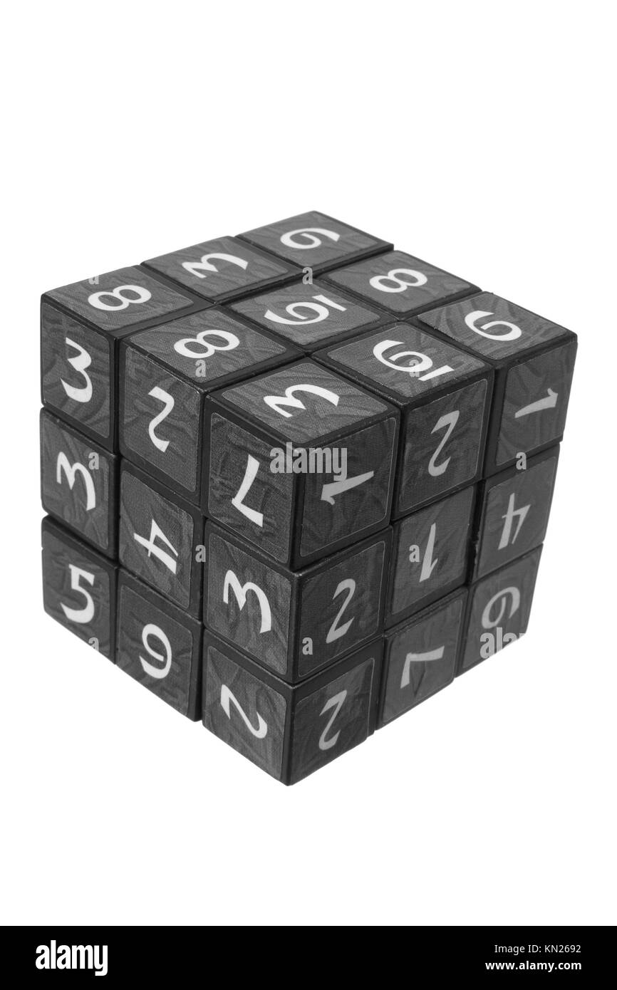 Number Cube on White Background Stock Photo - Alamy