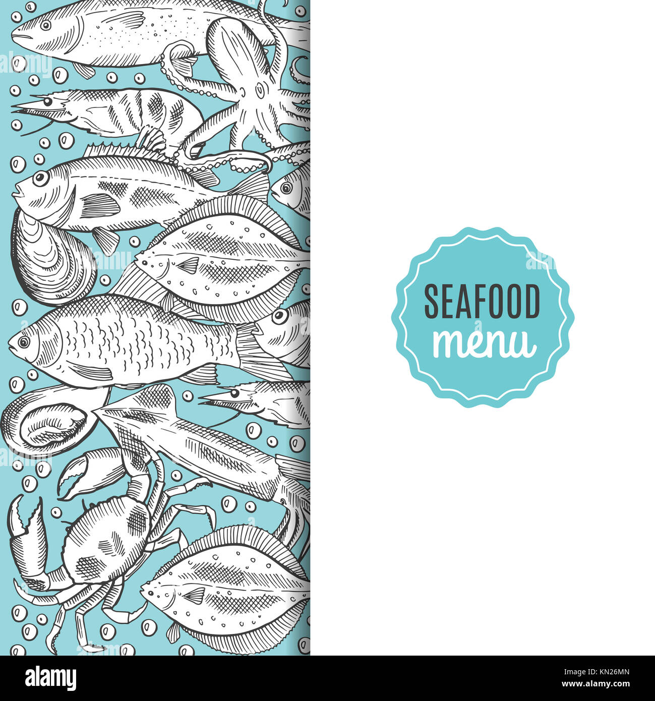 Seafood template design menu restaurant hi-res stock photography and ...