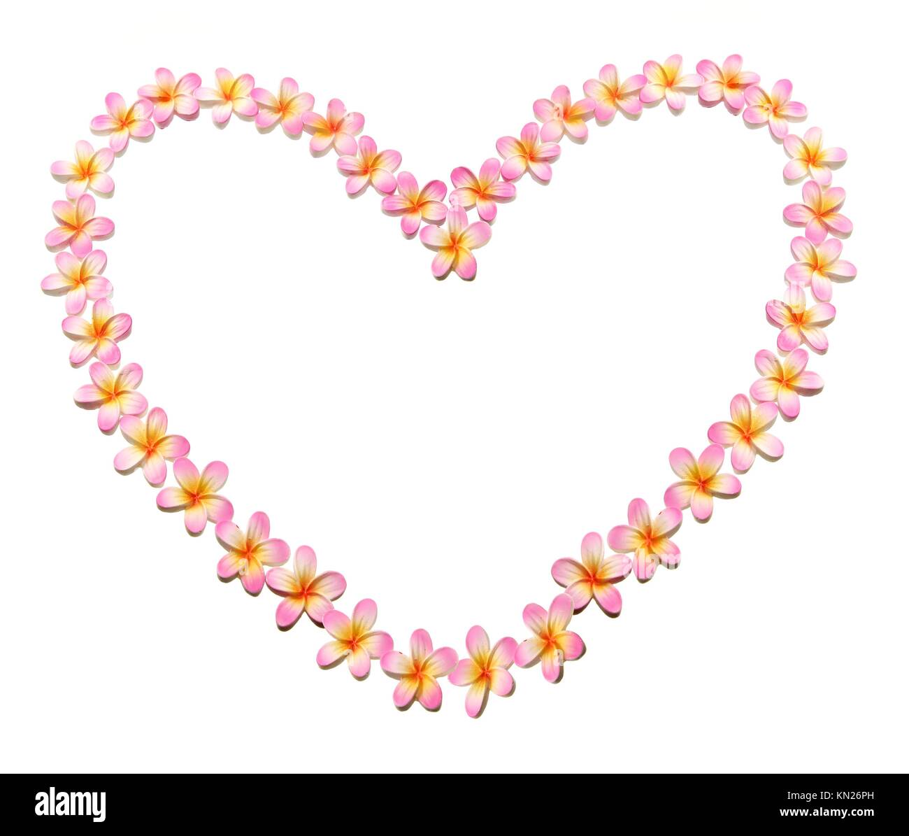Tropical flowers in heart shape hi-res stock photography and images - Alamy
