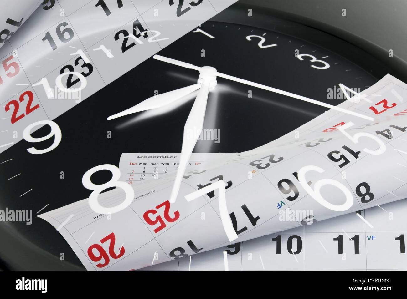 Clock calendar pages hi-res stock photography and images - Alamy