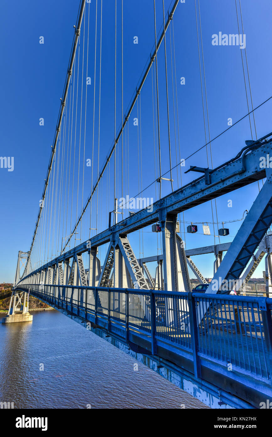 Mid-Hudson Bridge crossing the Hudson River in Poughkeepsie, New York ...