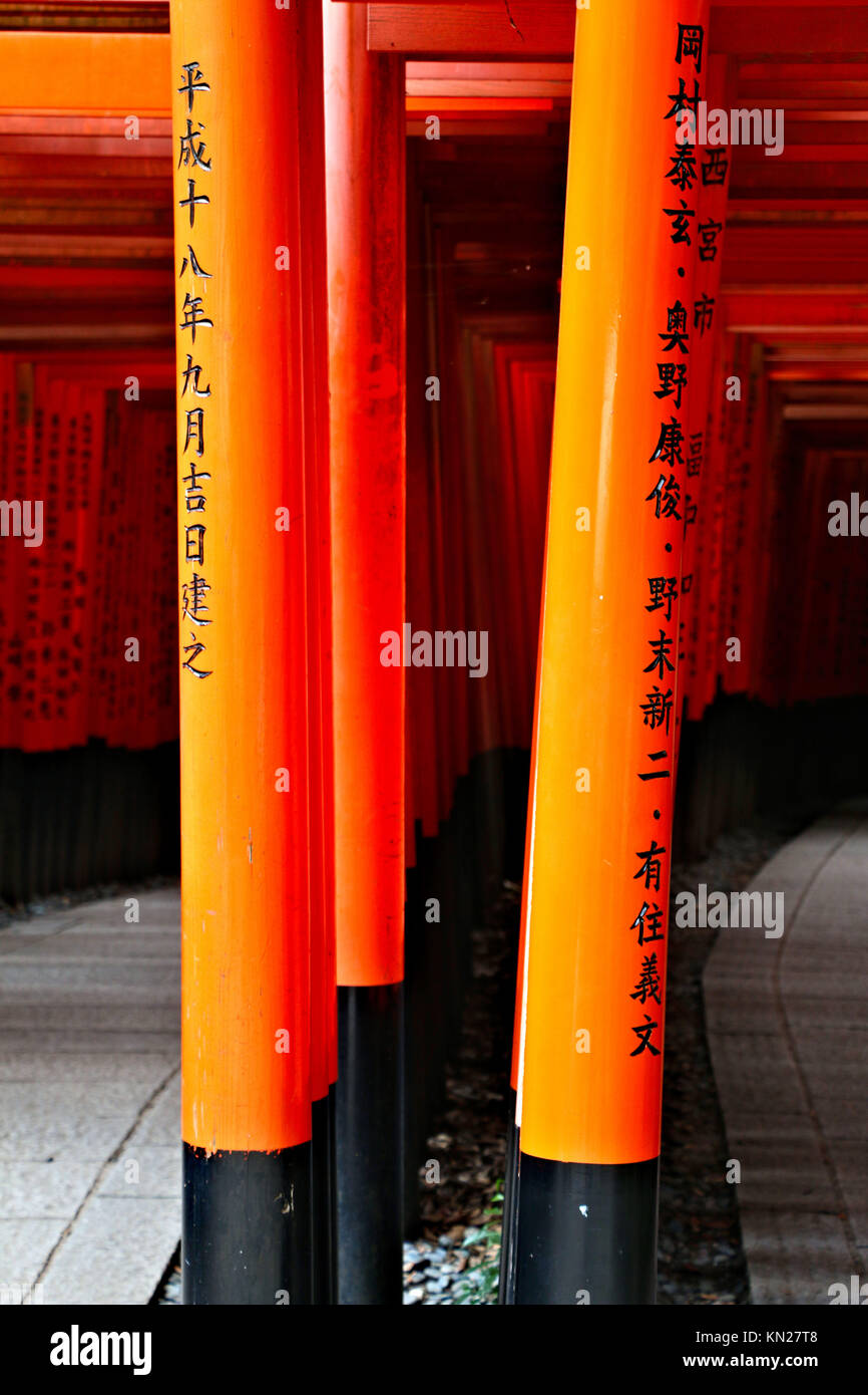Between the Gates: nInari Fushimi Shrine Stock Photo - Alamy