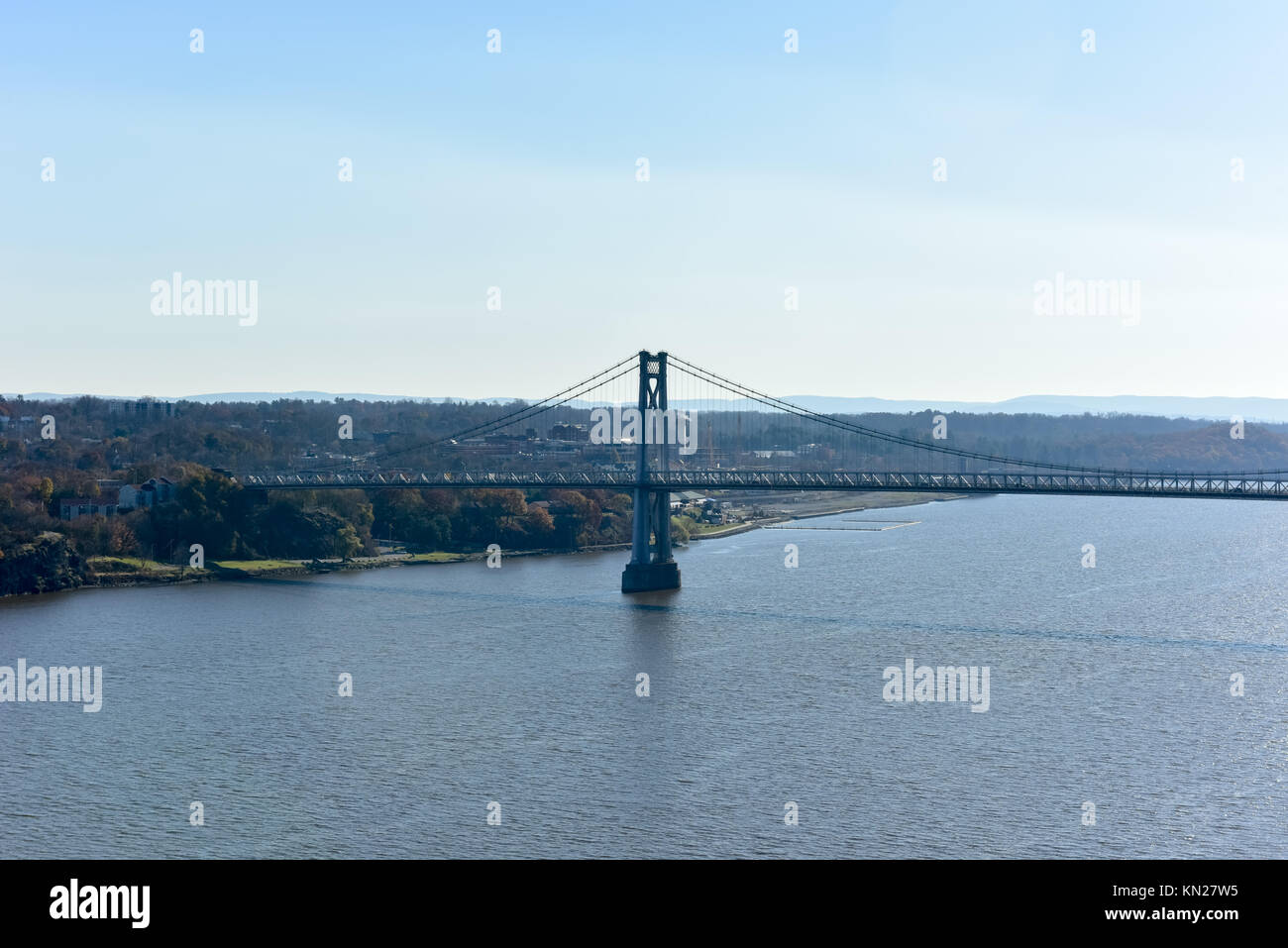 Mid-Hudson Bridge crossing the Hudson River in Poughkeepsie, New York ...