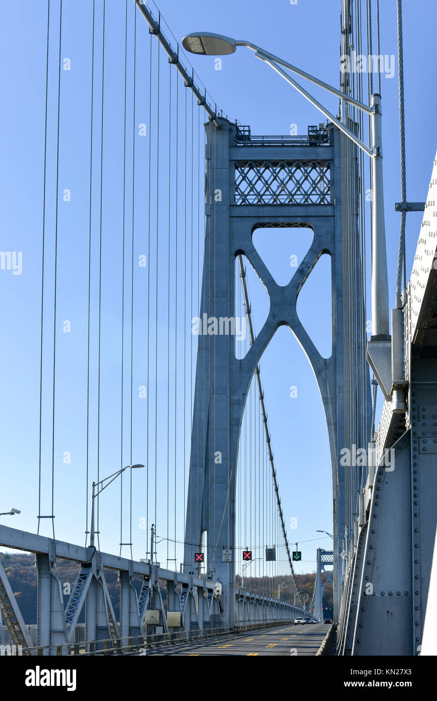 Mid-Hudson Bridge crossing the Hudson River in Poughkeepsie, New York ...