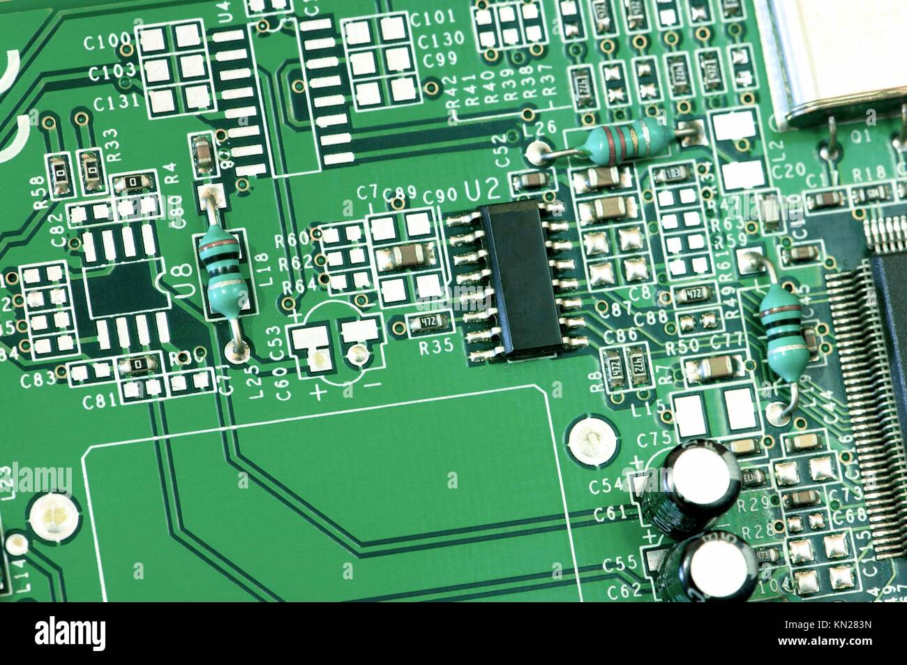 Detail of a electronic circuit board Stock Photo - Alamy