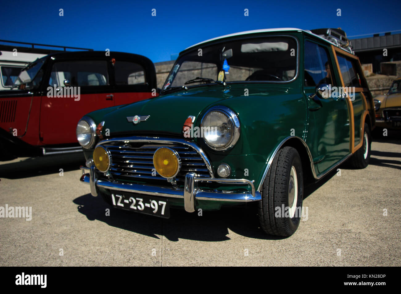 classic Austin Mini Cooper retro vehicle parked Stock Photo - Alamy