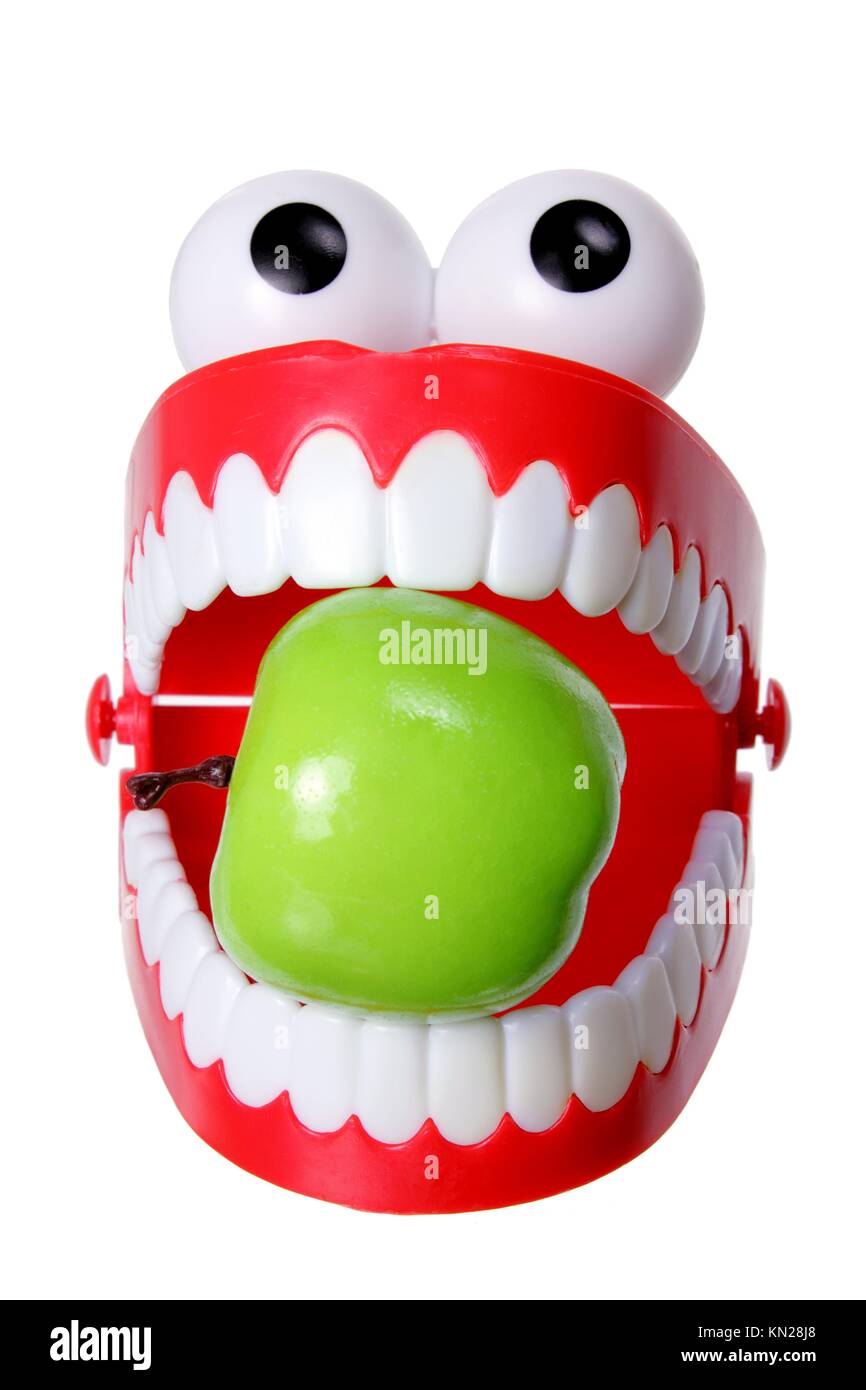 Chattering teeth toy on white hi-res stock photography and images - Alamy
