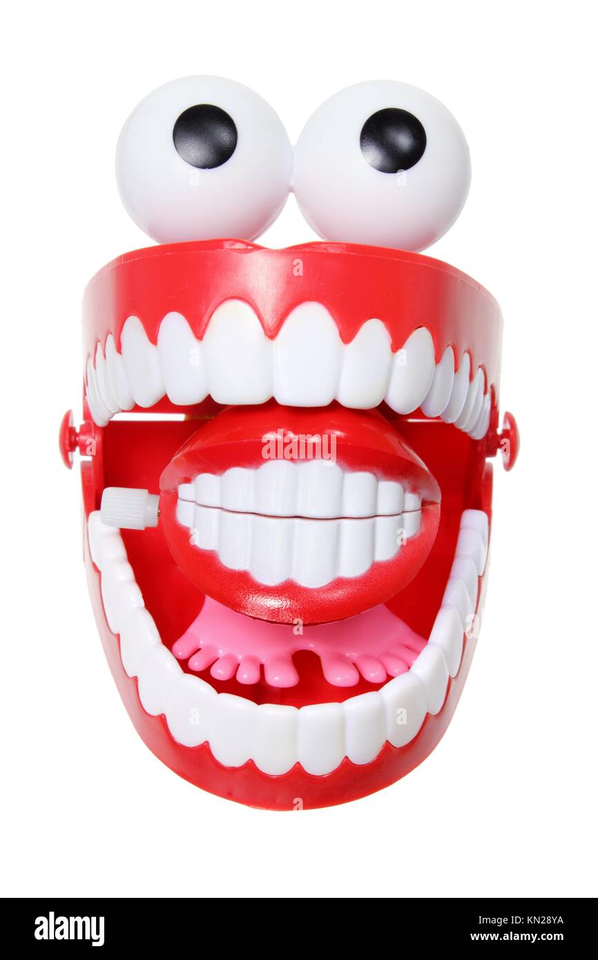 Chattering teeth toy on white hi-res stock photography and images - Alamy