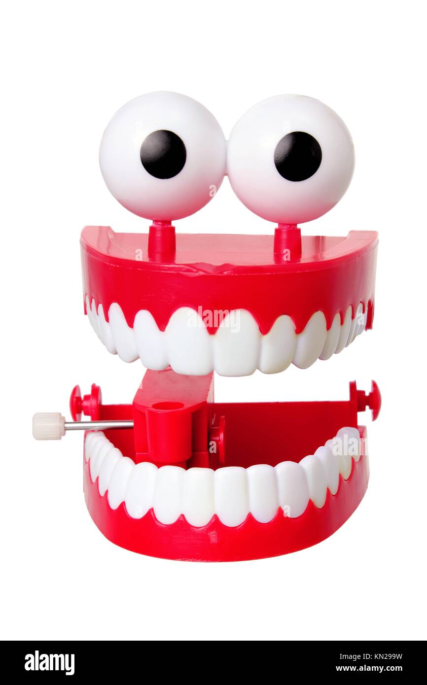 Chattering teeth toy on white hi-res stock photography and images - Alamy