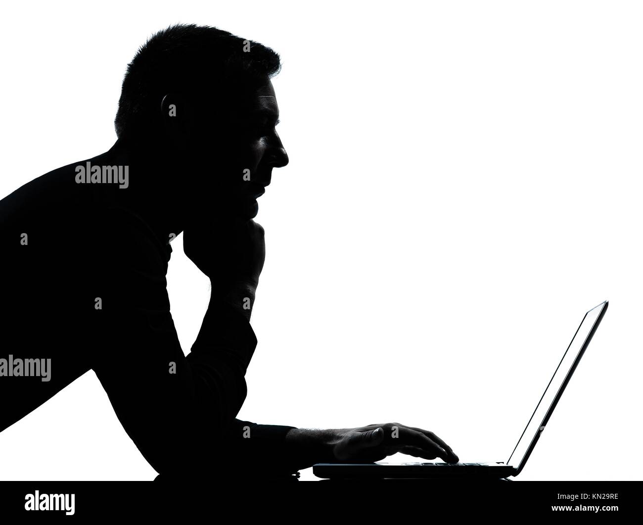 one caucasian business man computing computer laptop serious portrait ... one caucasian business man computing computer laptop serious portrait ...