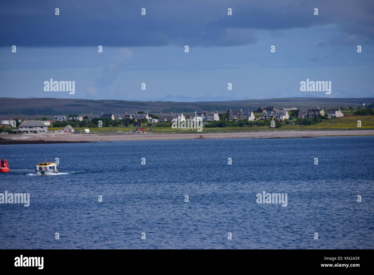 Arriving in Stornoway from sea. Coastal views and perspective. Isle of ...