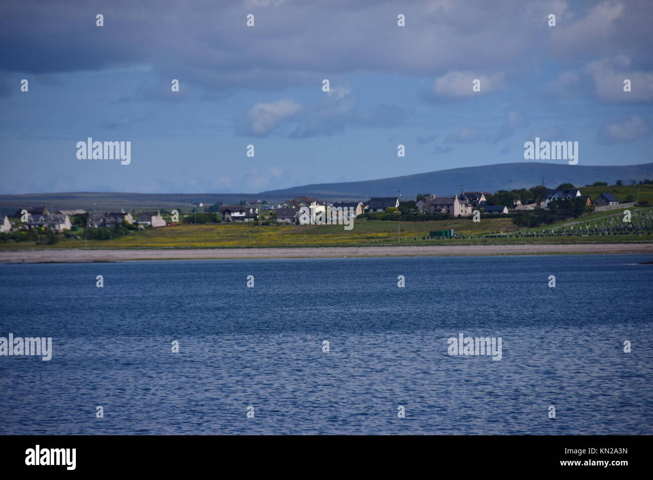 Arriving in Stornoway from sea. Coastal views and perspective. Isle of ...