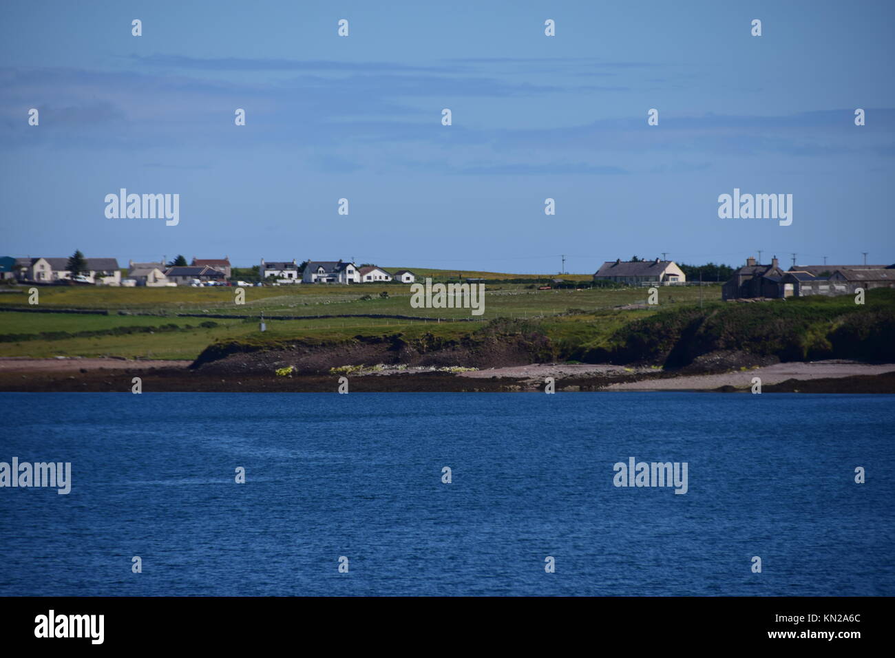 Arriving in Stornoway from sea. Coastal views and perspective. Isle of ...