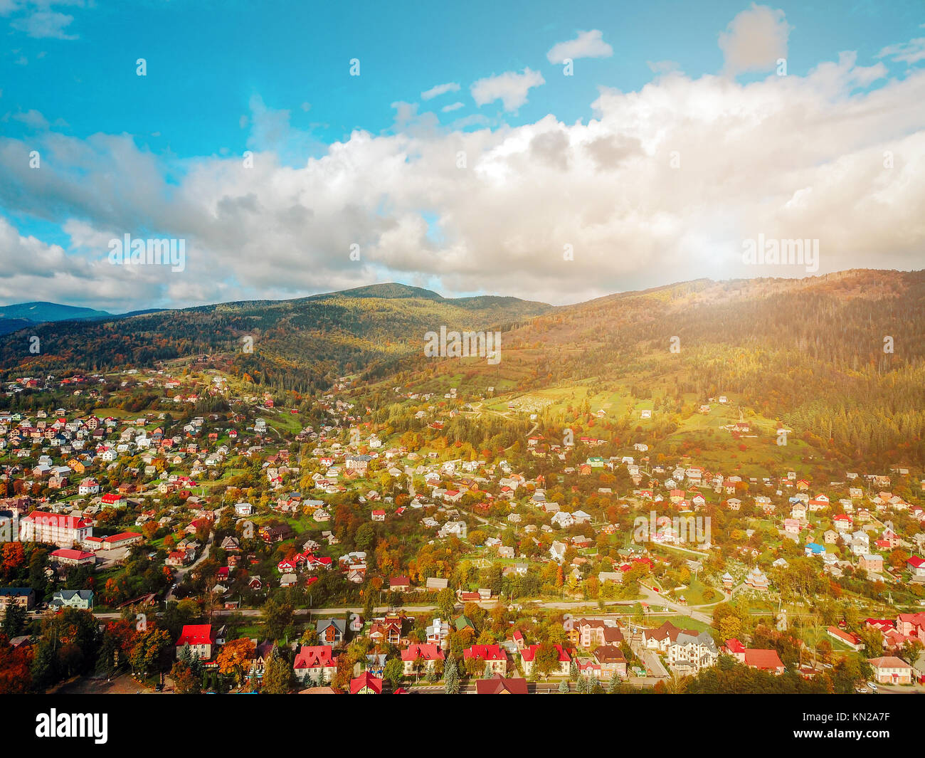 small town in the countryside Stock Photo - Alamy