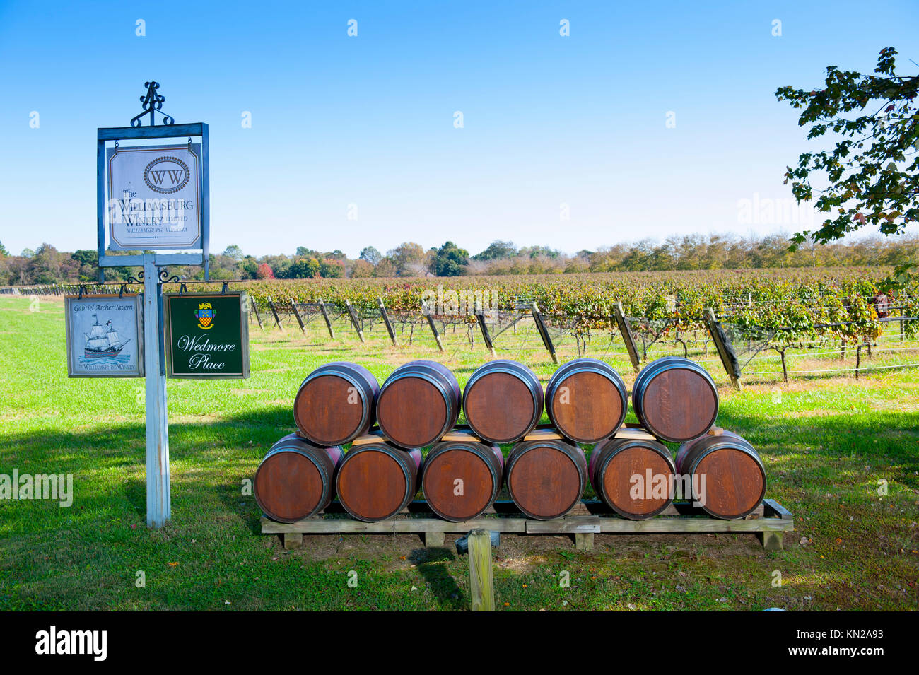 USA Virginia VA Williamsburg Entrance to the Wedmore Place hotel and ...