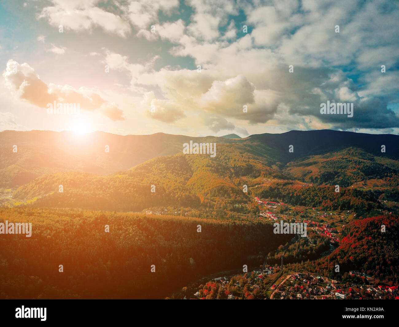 small town in the countryside Stock Photo - Alamy