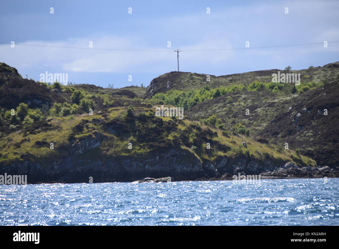 Arriving in Stornoway from sea. Coastal views and perspective. Isle of ...