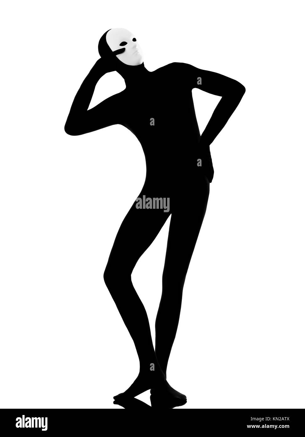 Mime mask silhouette hi-res stock photography and images - Alamy