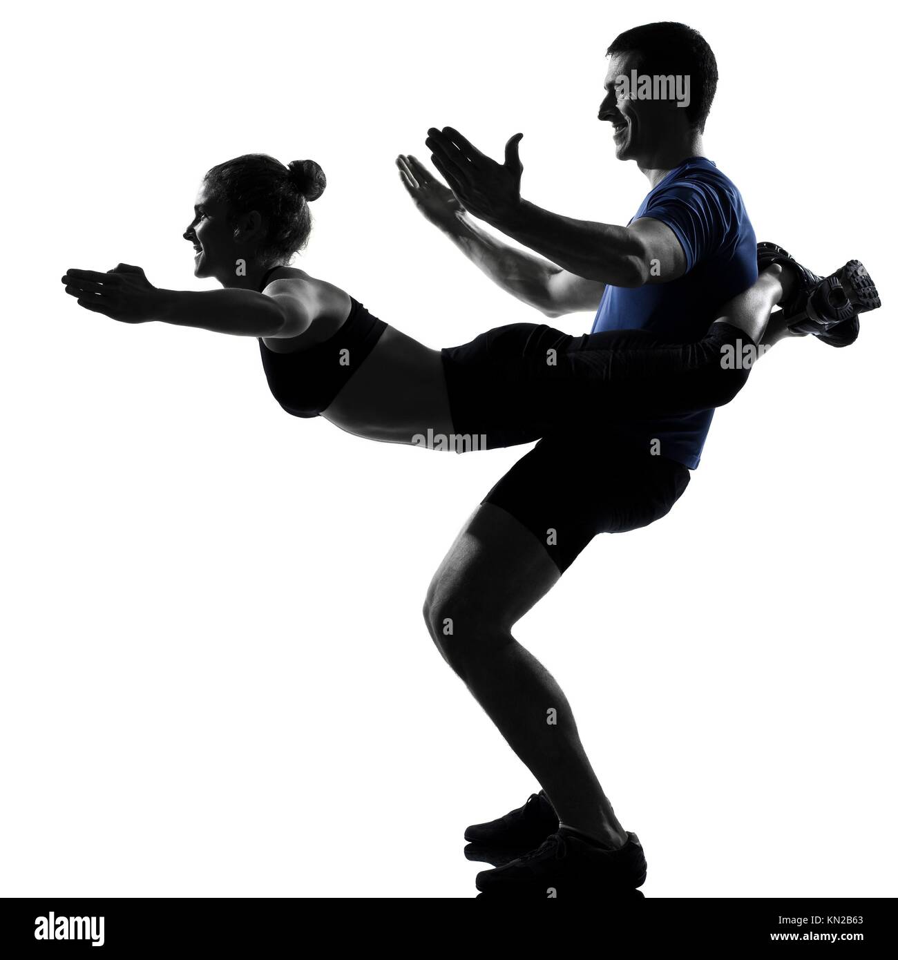 Acrobatic couple Cut Out Stock Images & Pictures - Alamy