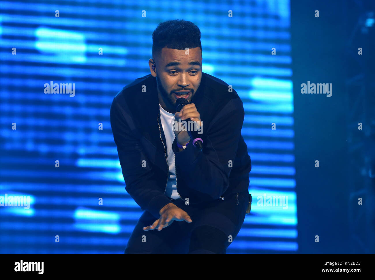 Yungen performs on stage during day one of Capital's Jingle Bell Ball ...